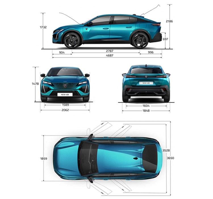 PEUGEOT 408 Plug-in Hybrid | PHEV & MHEV | Fastback-inspired